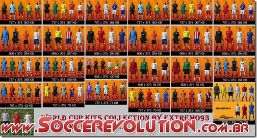 Uniformes de TODAS as Seleções da Copa [PES] | Soccer Evolution